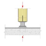 Column Bears with Custom Standoff - WoodWorks | Wood Products Council