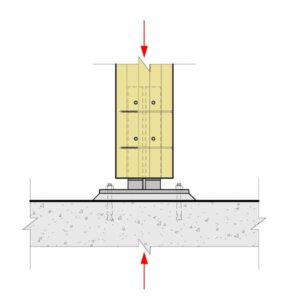 Column Bears with Proprietary Plate Connector - WoodWorks | Wood ...