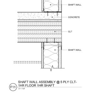 Shaft Wall Assembly at 1-Hr-Rated Floor & 1-Hr Shaft - WoodWorks | Wood ...