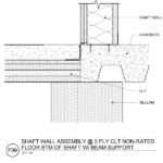 Shaft Wall Assembly at Bottom of Shaft with Beam Support - WoodWorks ...