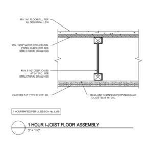 1-Hour I-Joist Floor Assembly - WoodWorks | Wood Products Council