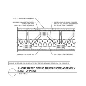 1-Hour STC 55 Truss Floor Assembly (LWC Topping) - WoodWorks | Wood ...