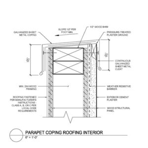 Parapet Coping - Stucco Exterior, Roofing Interior - WoodWorks | Wood ...