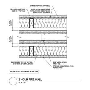 2-Hour Fire Wall Assembly - WoodWorks | Wood Products Council