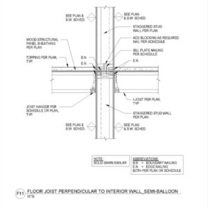 Floor Joist Perpendicular to Interior Wall-Semi-Balloon - WoodWorks ...