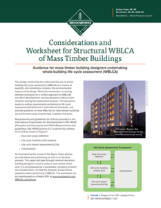 Streamlining Whole Building Life Cycle Assessment of Mass Timber ...